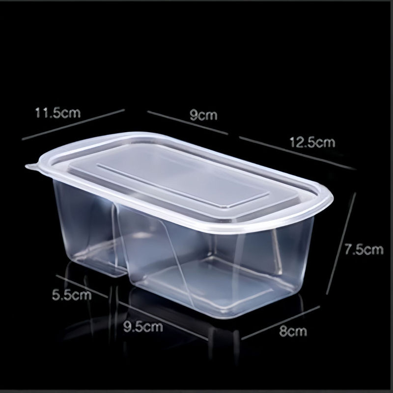 7.87X5.51X2.56 In Rectangle Clear Plastic PP High Barrier Tray